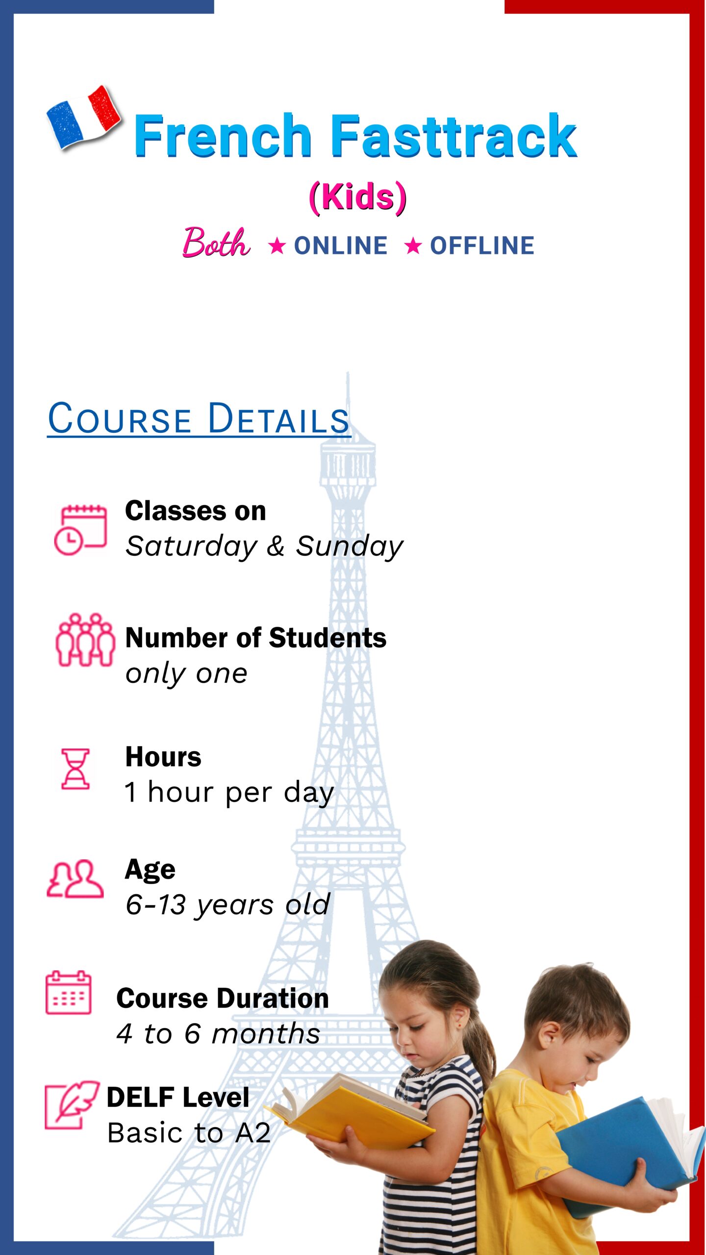 French Course for Kids - La Liberté French Institute