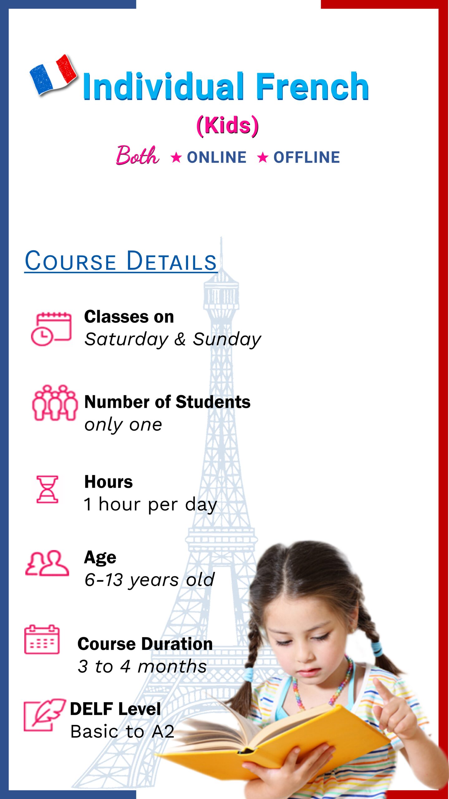 French Course for Kids - La Liberté French Institute