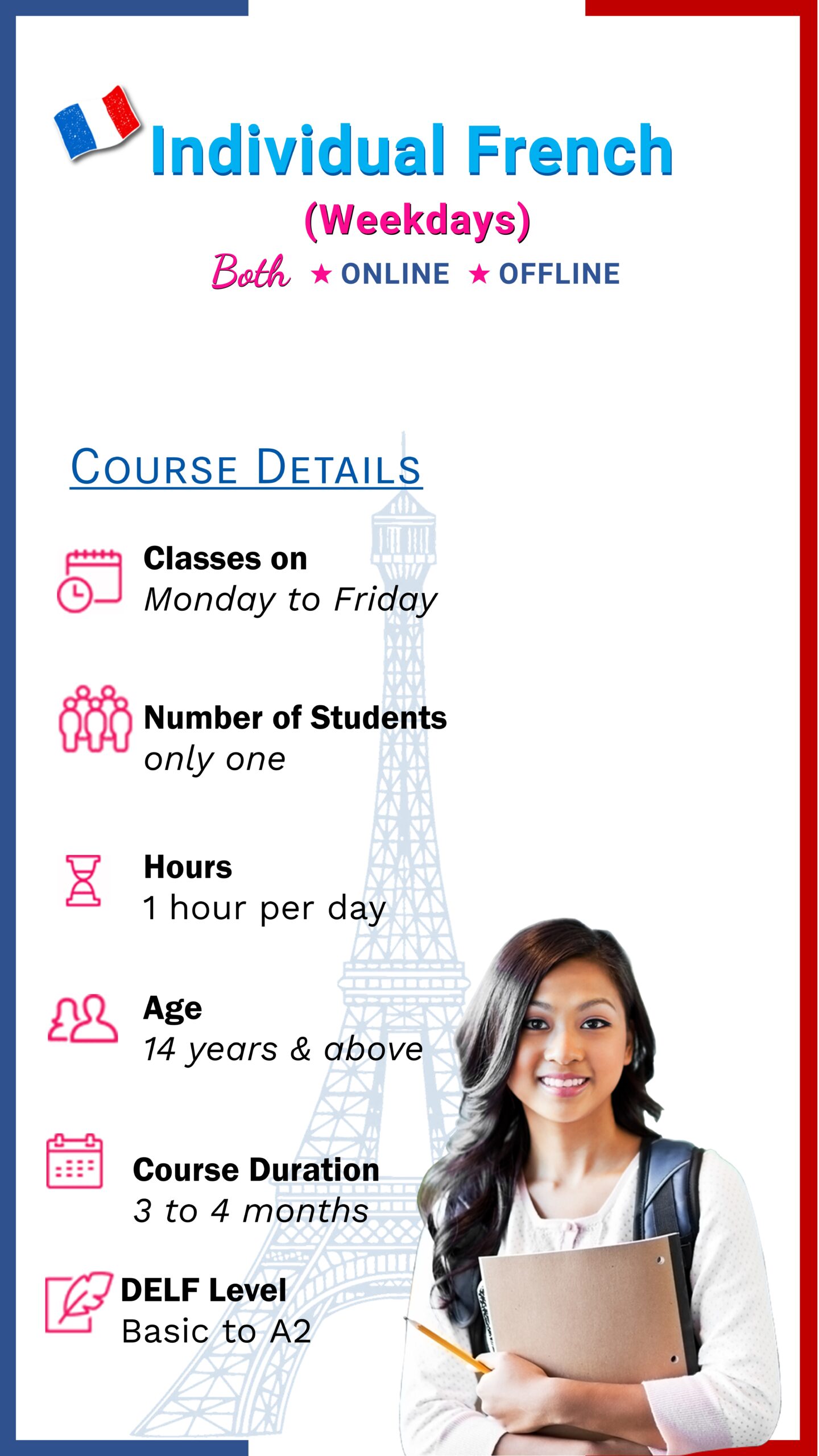 Individual French Course – La Liberté French Institute